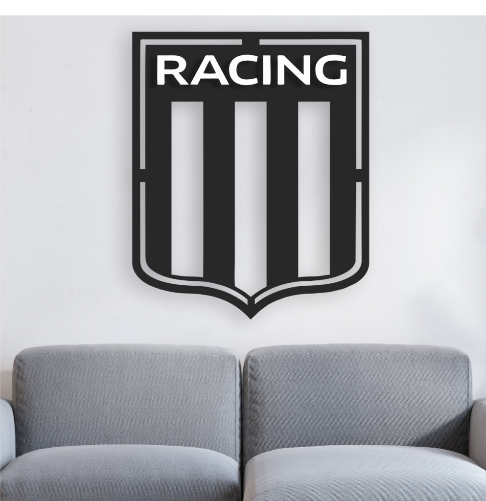Escudo Racing (60cm x 49cm) • Decoclicks